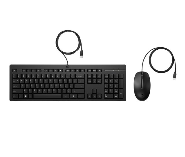 Toetsenbord + muis HP 225 bedraad QWERTY | Q1438135