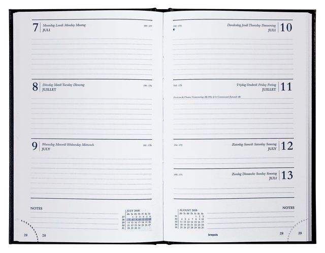 Agenda 2026 Brepols Saturnus Lima 7dagen/2pagina's zwart | Q900009