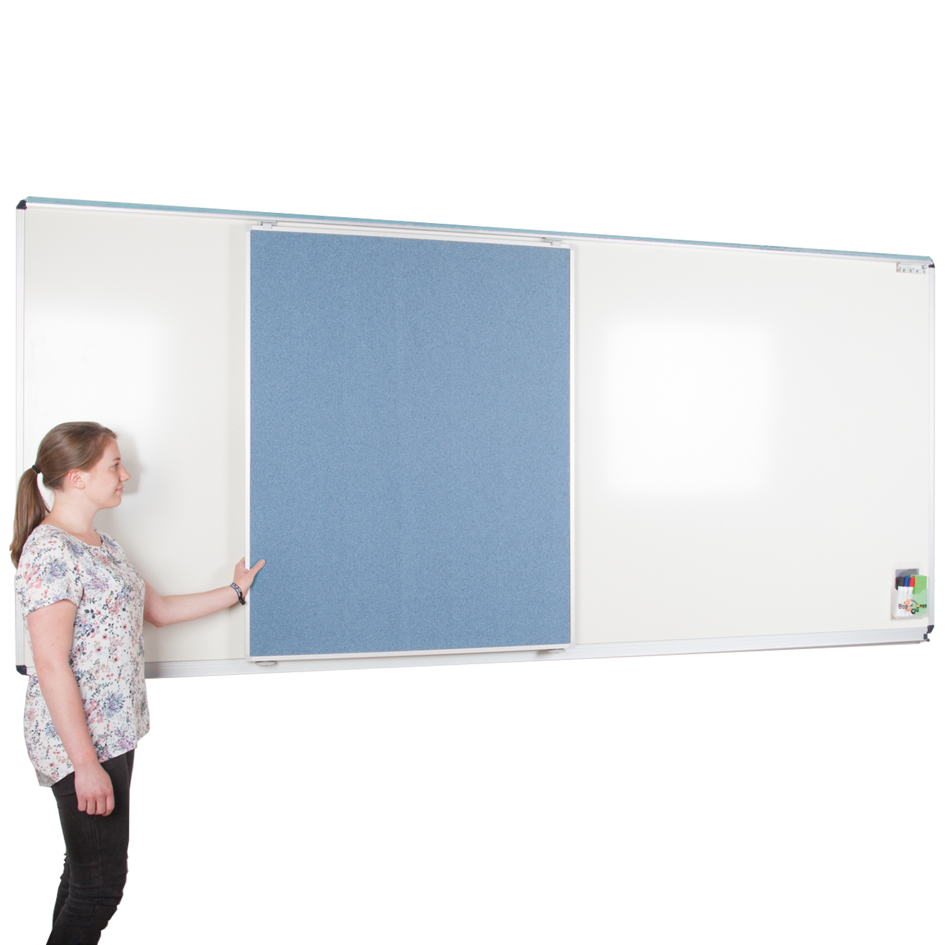 Mediarail whiteboard met Mediarail rail | CON-NSS1-WT